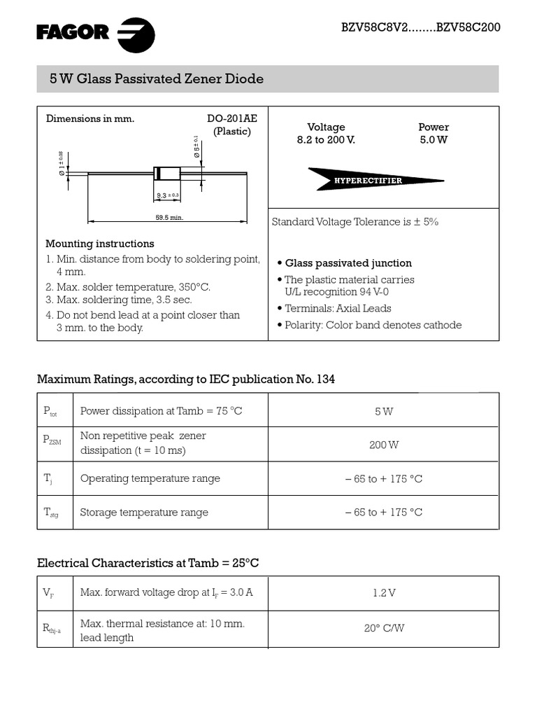 bzv58xxx | PDF | Electrical Engineering | Manufactured Goods