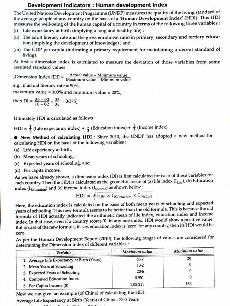 Human Development Index | PDF | Human Development Index | Mean
