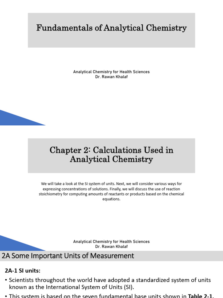 Analytical Chemistry Calculations | PDF | Stoichiometry | Mole (Unit)