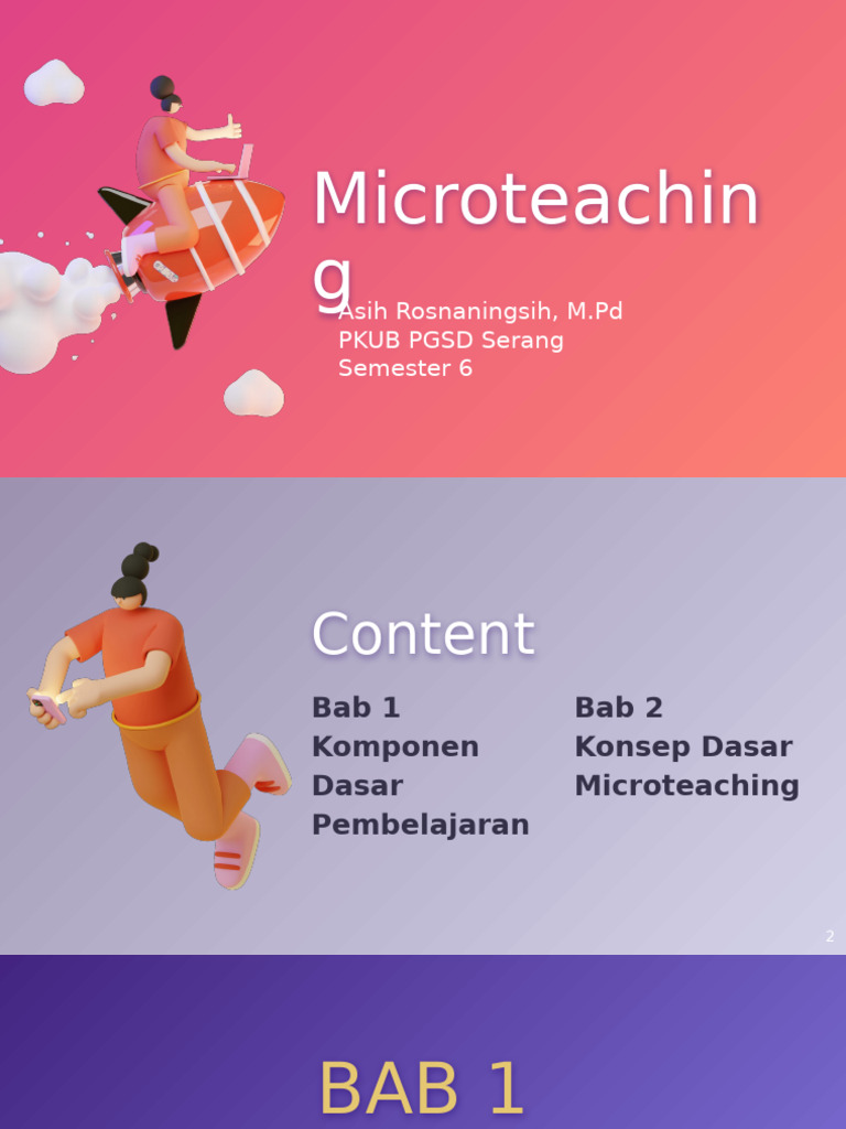 Microteaching Bab 1 Dan 2 | PDF