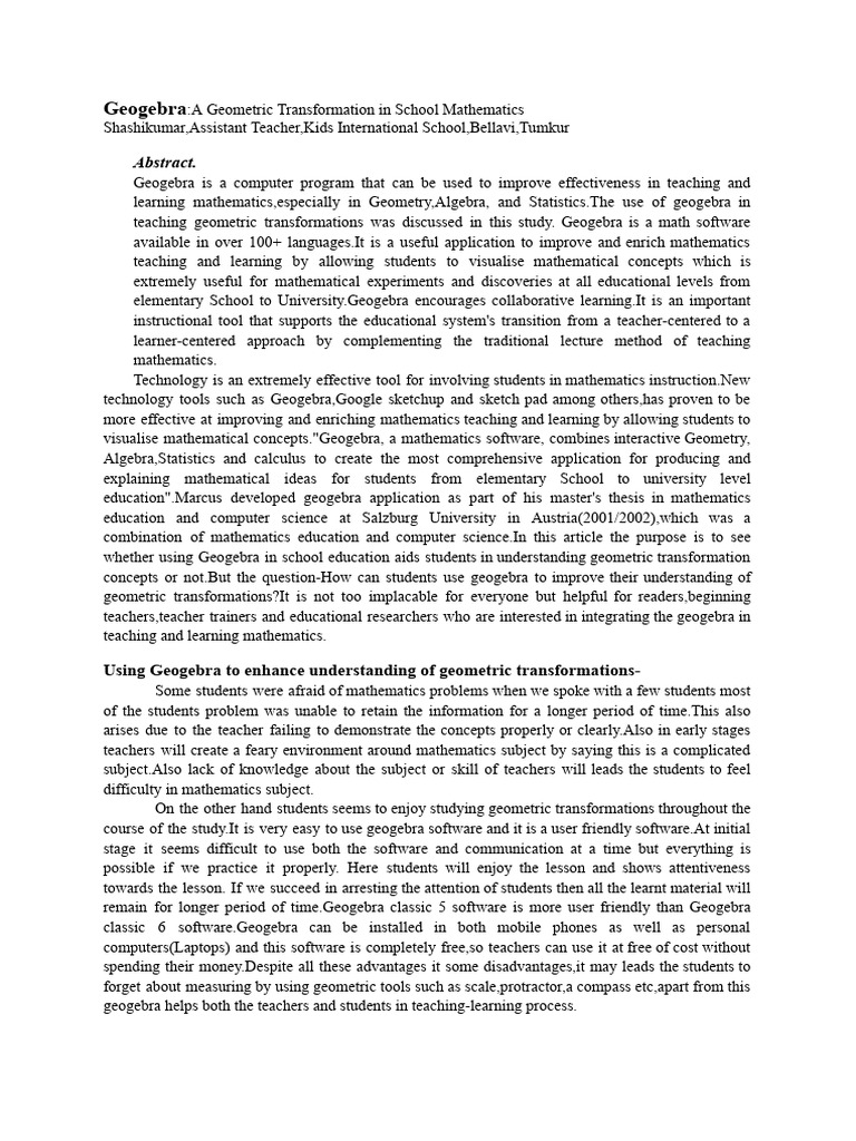 Article | PDF | Mathematics | Geometry