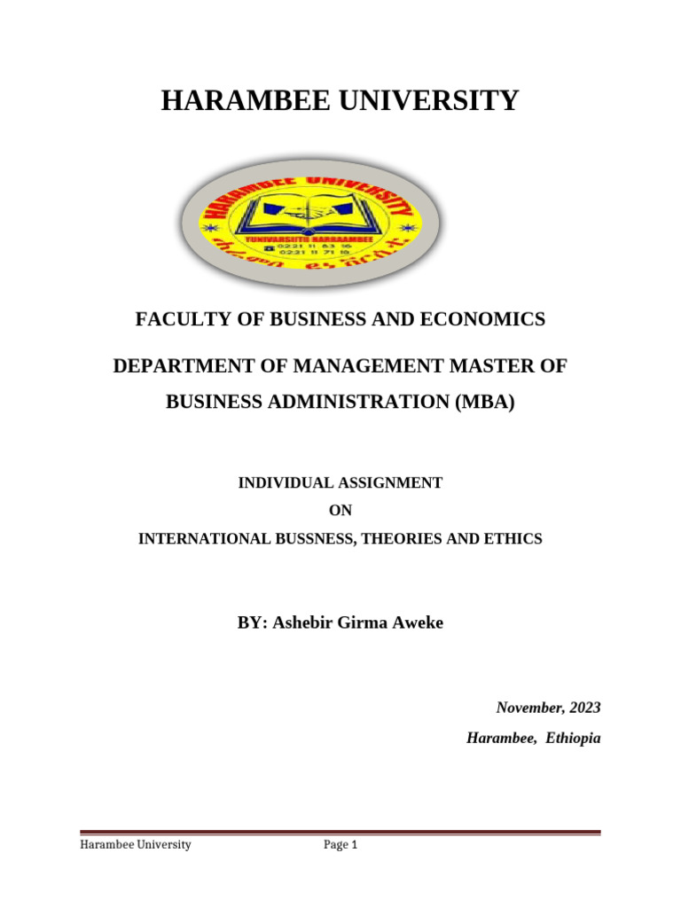 Ashebir I.B.M Assignments | PDF | Franchising | License