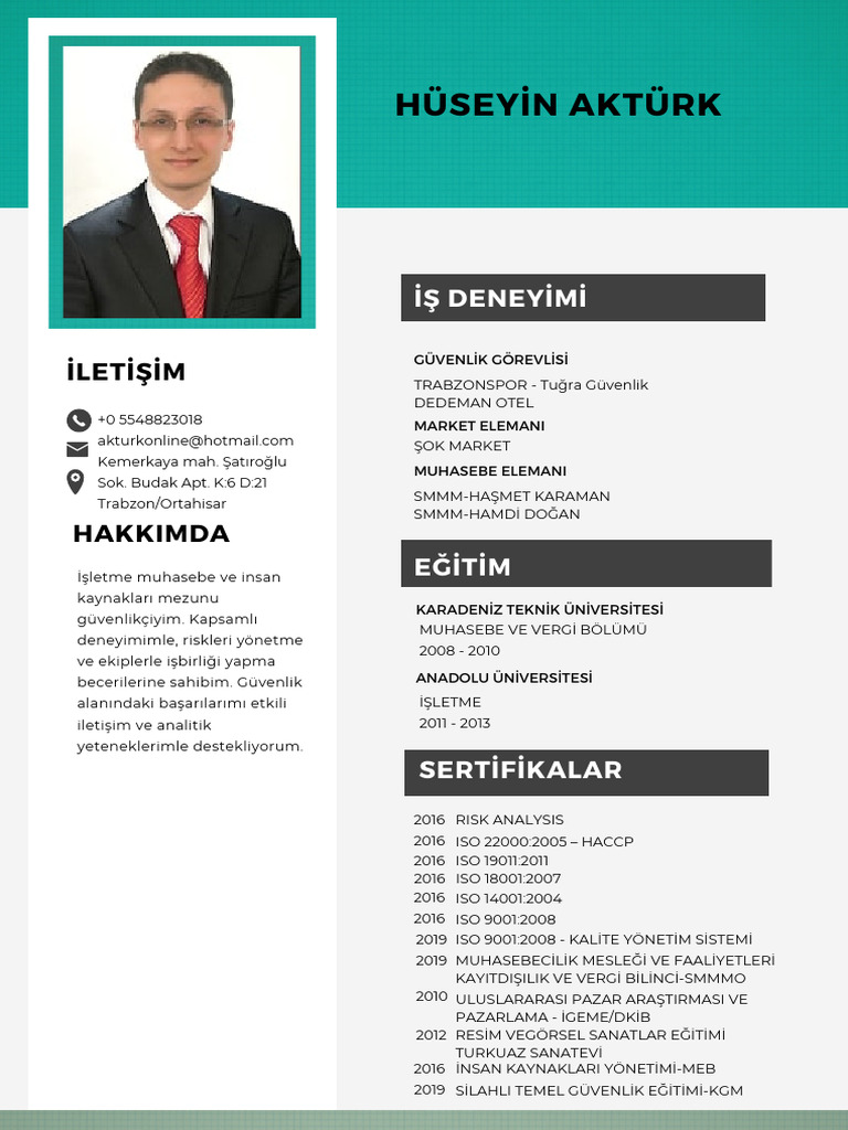 Gri Şık Yazılım Mühendisi CV Özgeçmiş | PDF