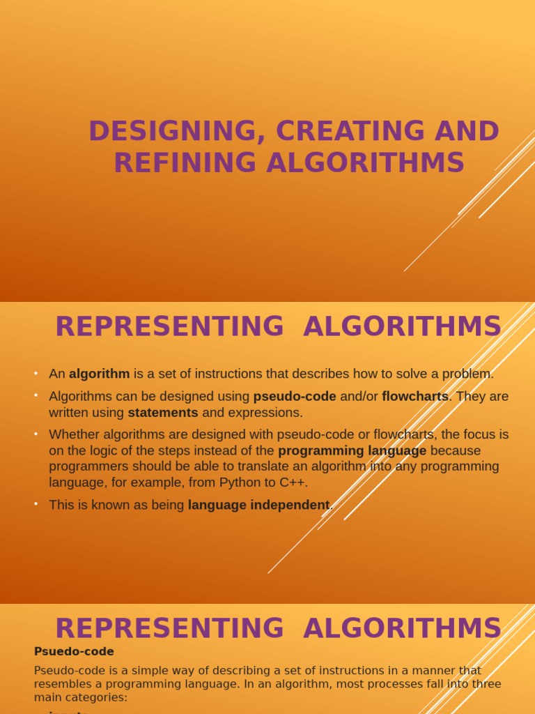Designing, Creating and Refining Algorithms | PDF | Algorithms ... Designing, Creating and Refining Algorithms | PDF | Algorithms ...