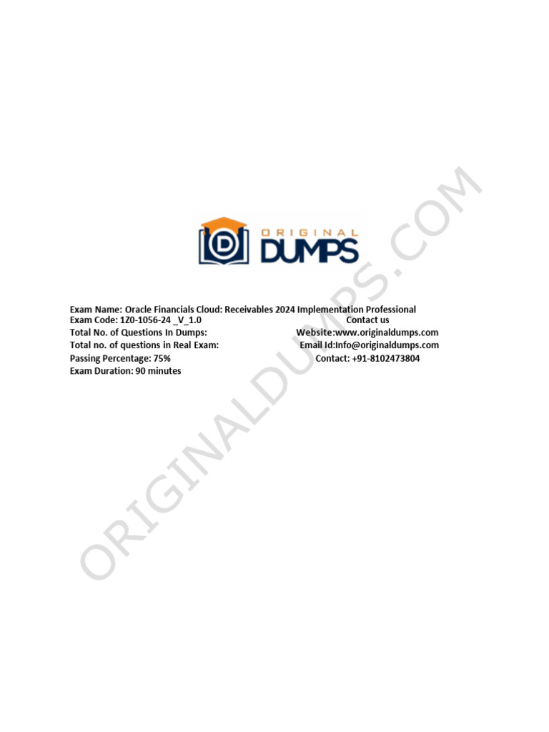 Oracle Financials Cloud Receivables 2024 Implementation ...