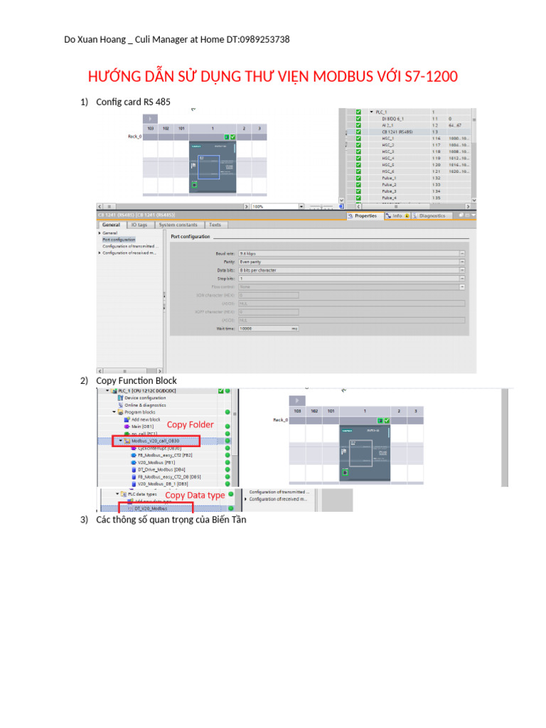 Note Cho Modbus - S71200 - 1500 | PDF