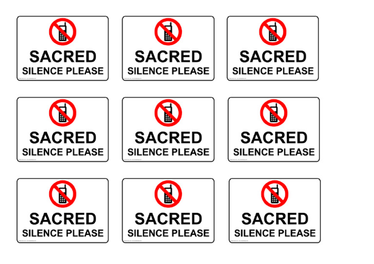 Sacred Silence Please | PDF