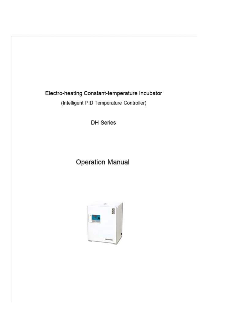 DH Series Incubator Operation Manual | PDF | Building Engineering ...