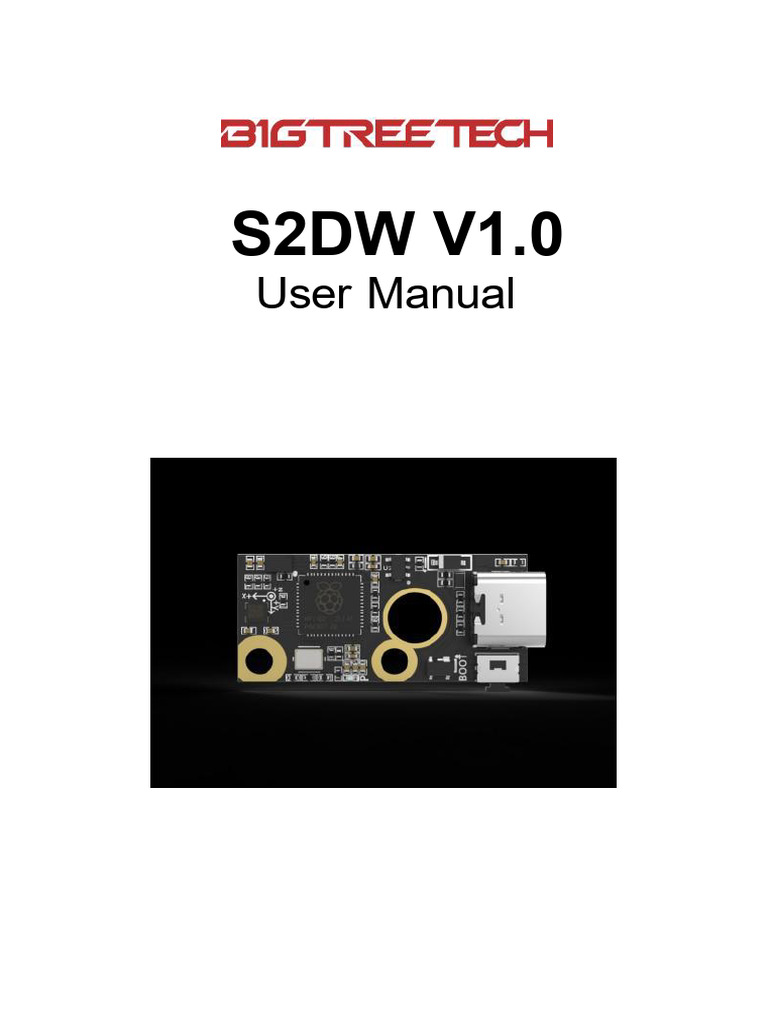 BIGTREETECH S2DW V1.0 User Manual | PDF | Usb | Raspberry Pi