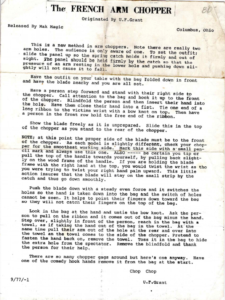 (PDF) MAK French Arm Chopper | PDF