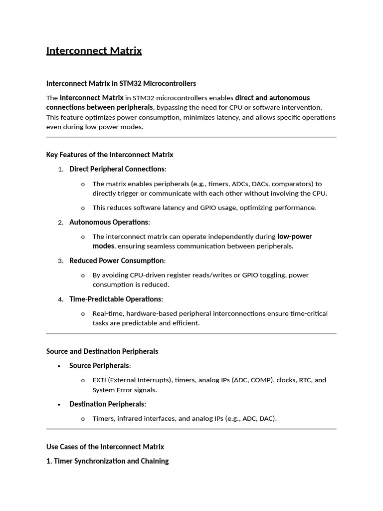 Interconnect Matrix | PDF | Analog To Digital Converter | Microcontroller
