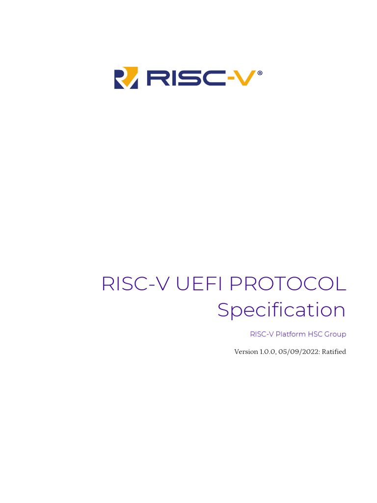 RISCV UEFI PROTOCOL-spec | PDF | Software Engineering | Computing