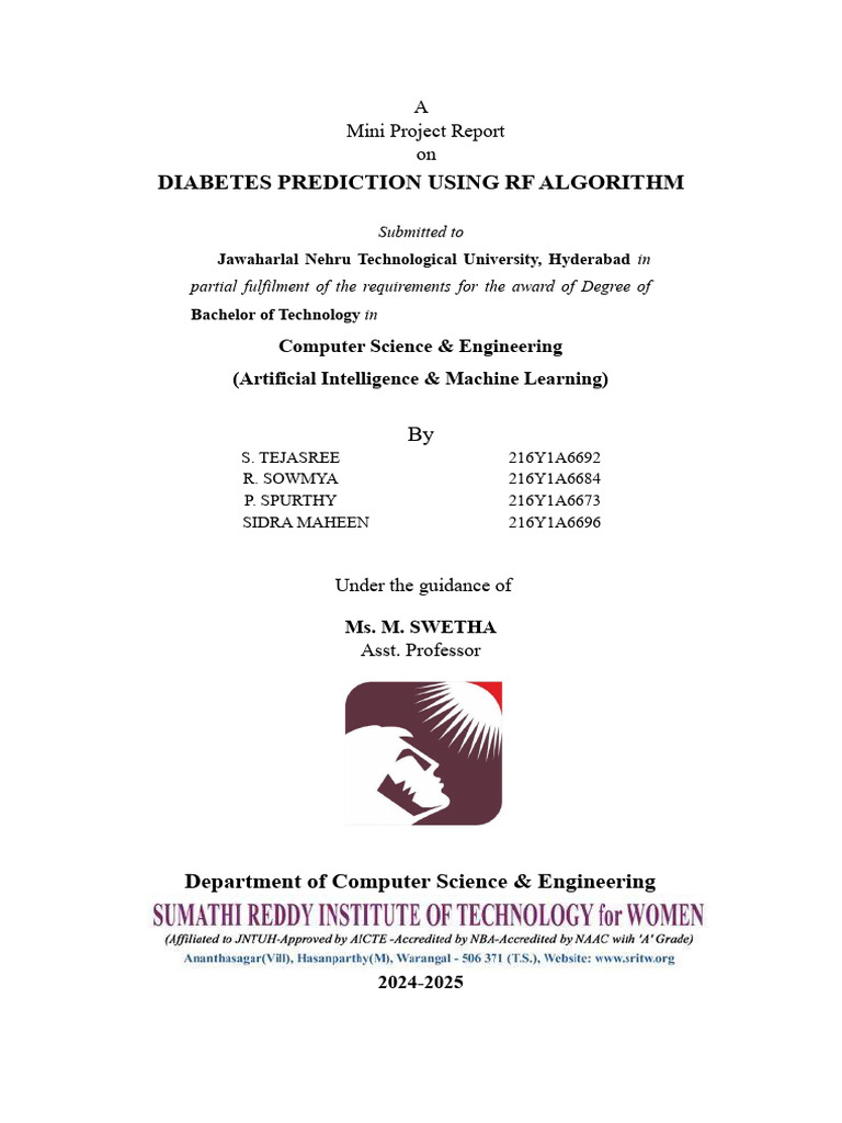 Mini Project Report | PDF | Html Element | Diabetes Mini Project Report | PDF | Html Element | Diabetes