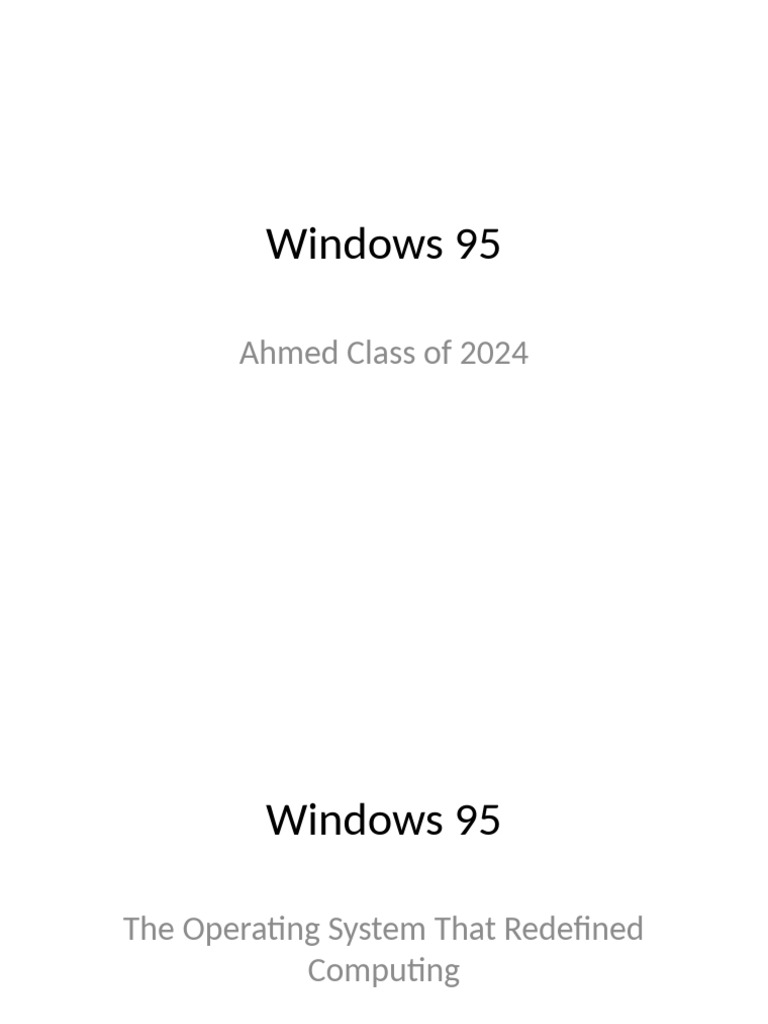 Windows 95 | PDF