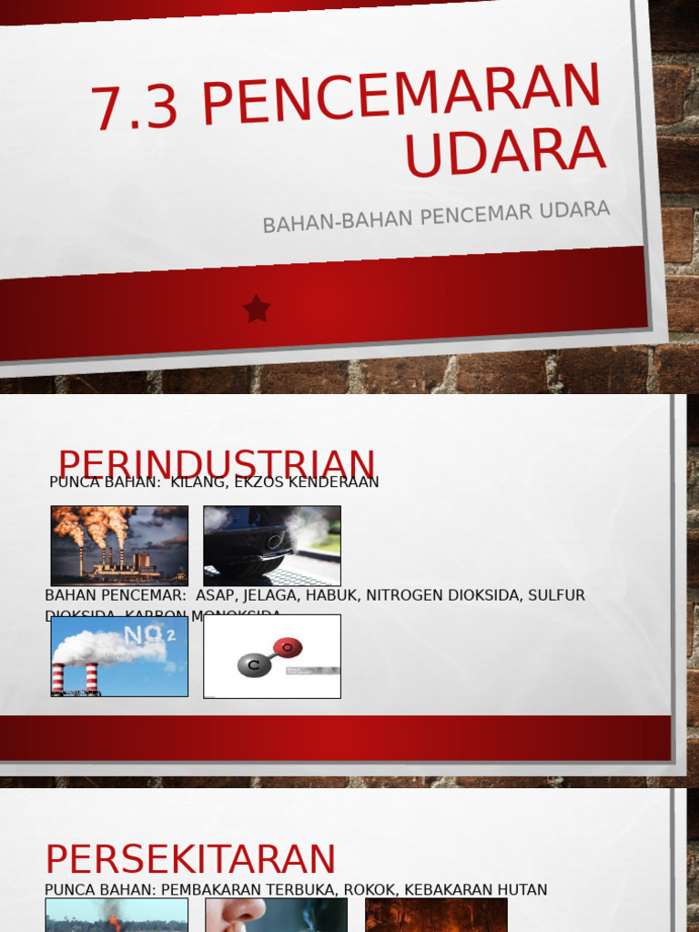 Kimia 7.3 Pencemaran Udara (T1) | PDF