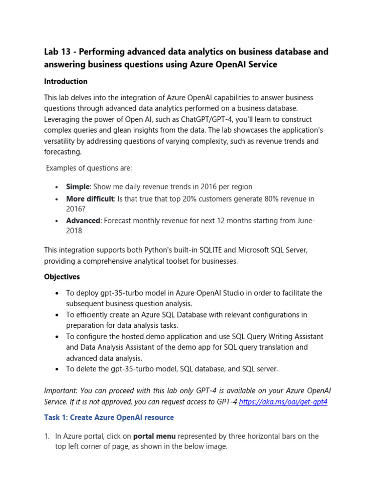 Lab 16 - Enabling Advanced Data Analytics On Business Database and ...