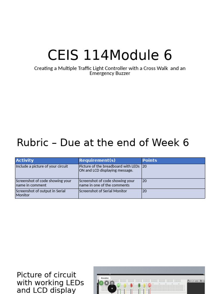 CEIS114 Project Template Module 6 Deliverable Name On The Circuit | PDF