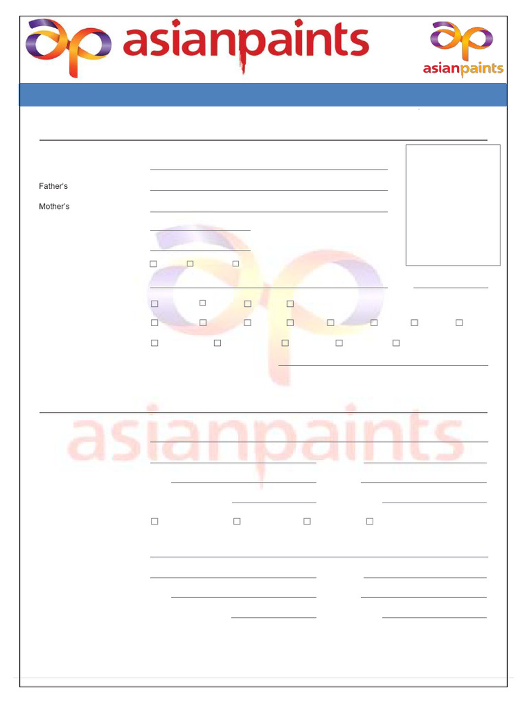 Asian Paints Registration Form | PDF | Access Control | Authentication