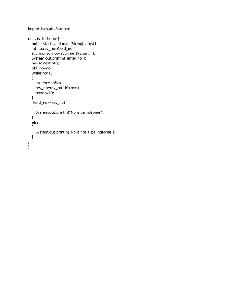 Java Palindrome Checker Program | PDF