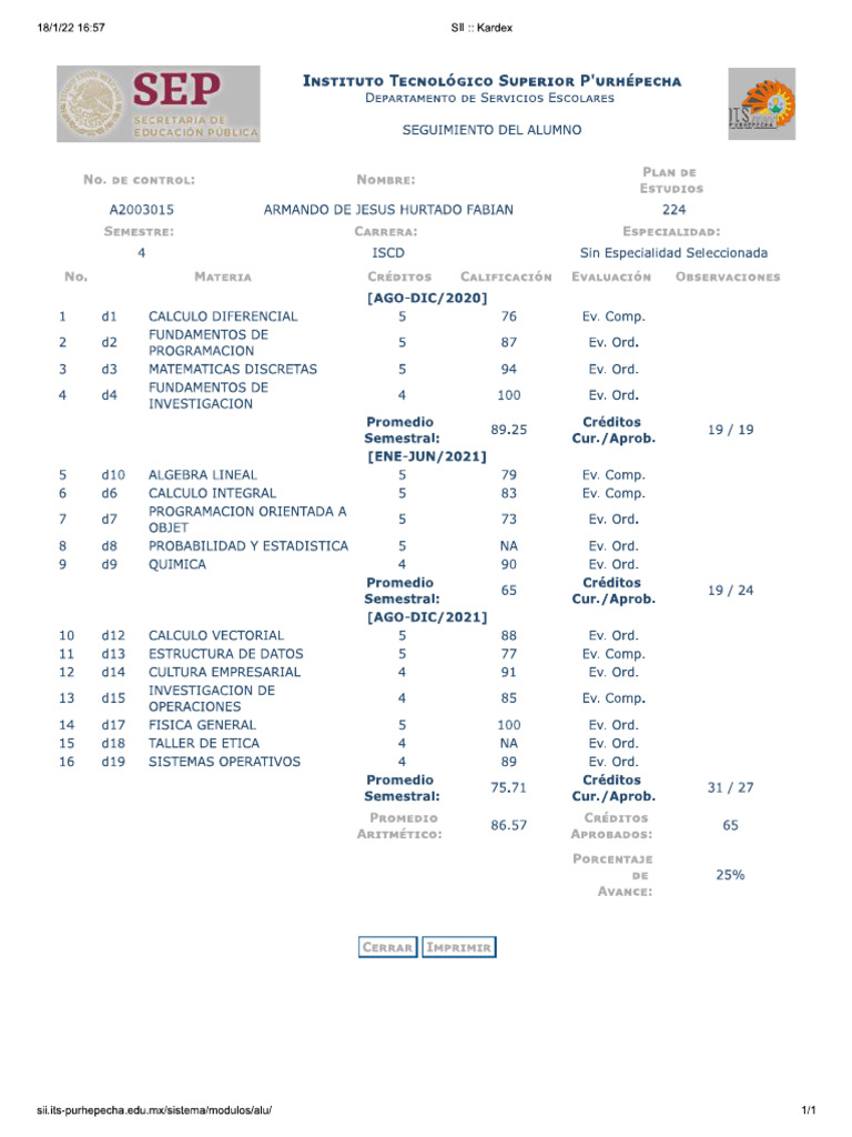 SII __ Portal de alumnos | PDF