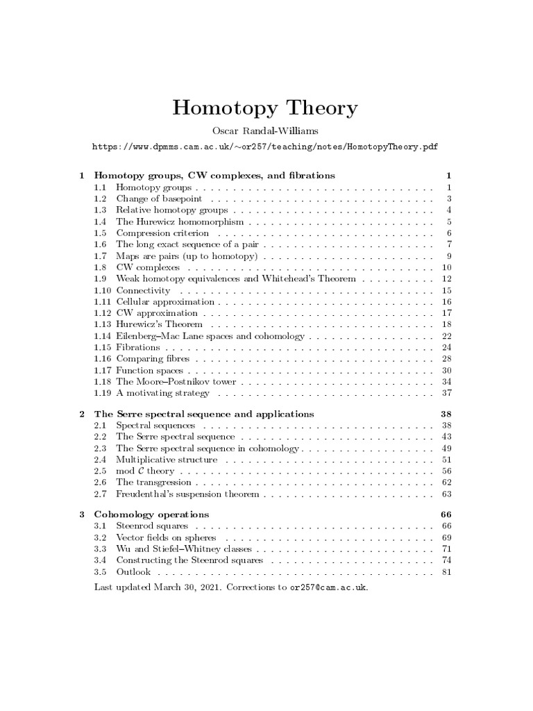 Homotopy Theory (RW) | PDF | Topology | Space (Mathematics)