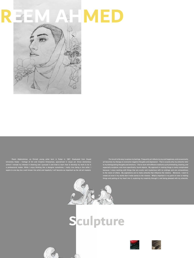 REEM AHMED - Portfolio.2024 | PDF | Thought | Drawing