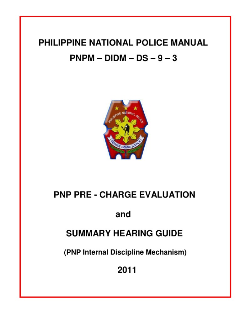 PNP Pre-Charge Evaluation and Summary Hearing Guide | PDF | Notary ...