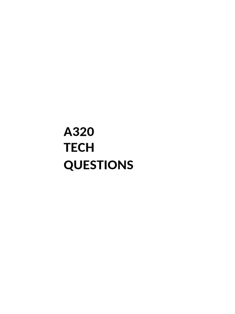 A320 Tech Questions | PDF | Valve | Aircraft
