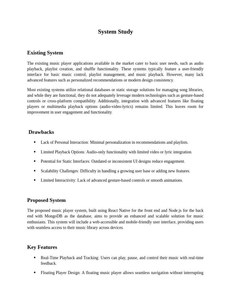 System Study Project | PDF