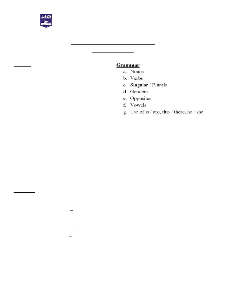 Prep Second Term Curriculum Outline, 2024-25 | PDF