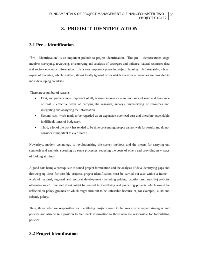 Project Identification-Ch03 | PDF | Taxes | Macroeconomics