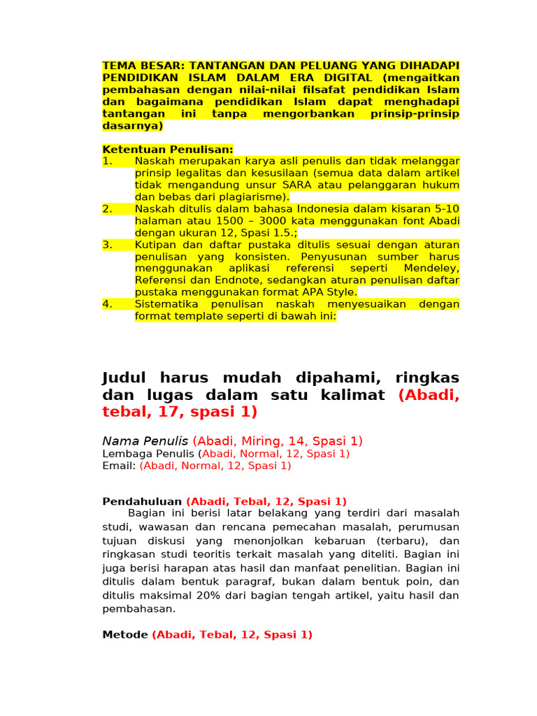 Template Bookchapter MK Filsafat Pendidikan Islam | PDF