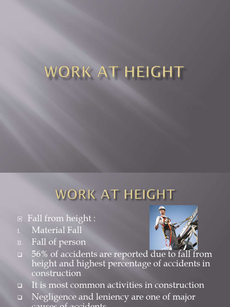 Working at Height | PDF | Safety