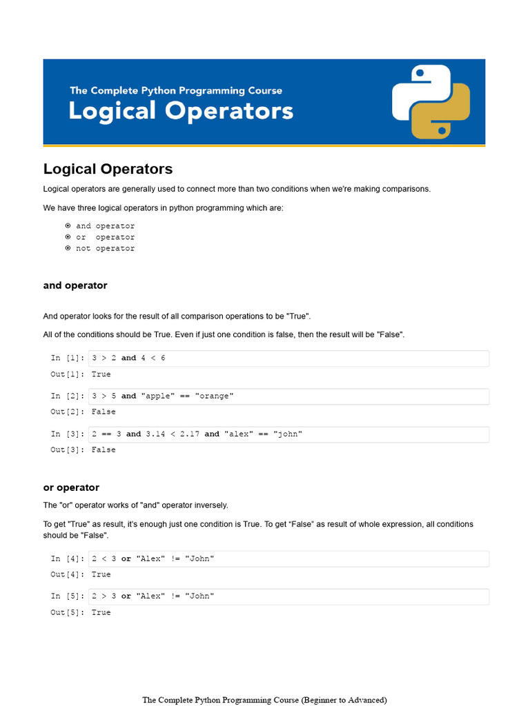 002 Logical-Operators | PDF 002 Logical-Operators | PDF