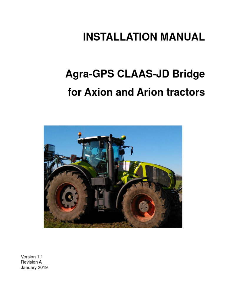 Claas-JD Axion Arion Install | PDF | Electrical Connector | Tractor