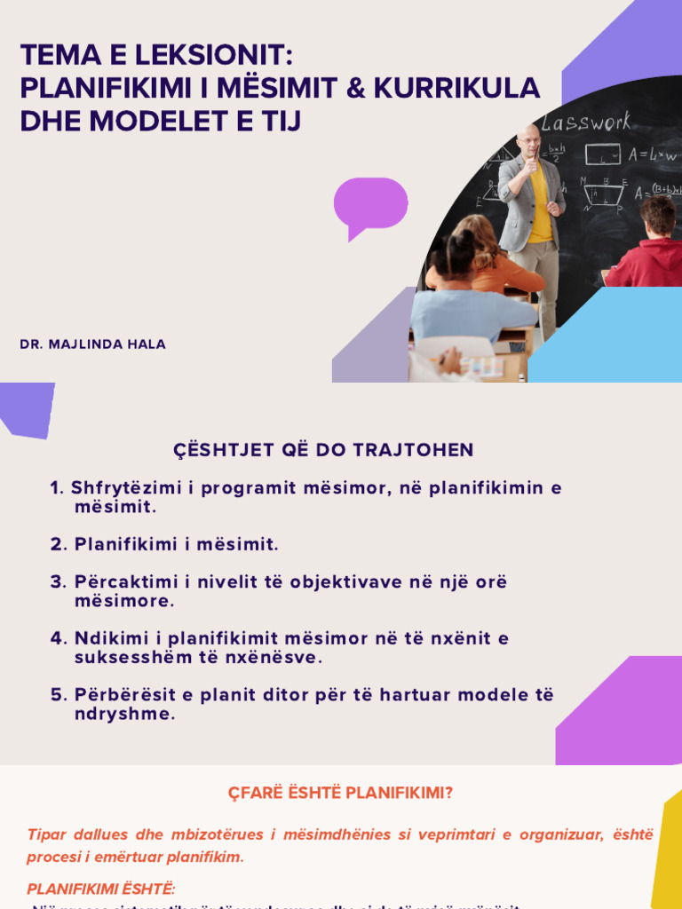 03.mm-Uar - Planifikimi I Mesimit | PDF