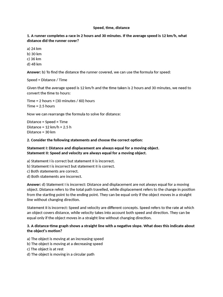 Speed | PDF | Speed | Velocity