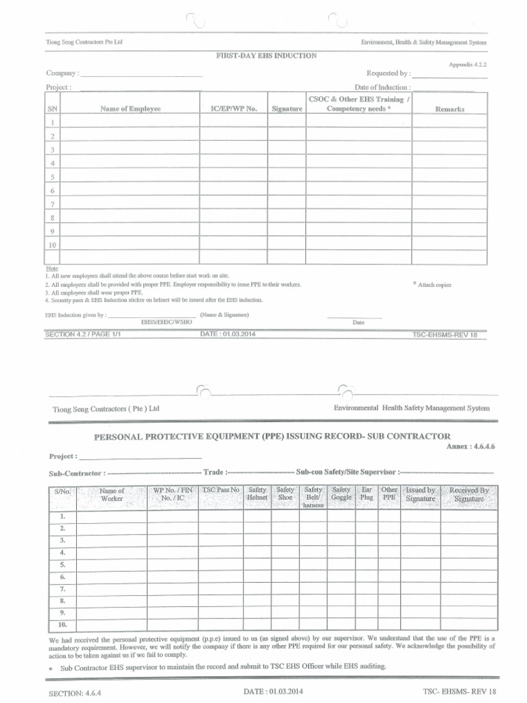 SIC Empty Forms | PDF