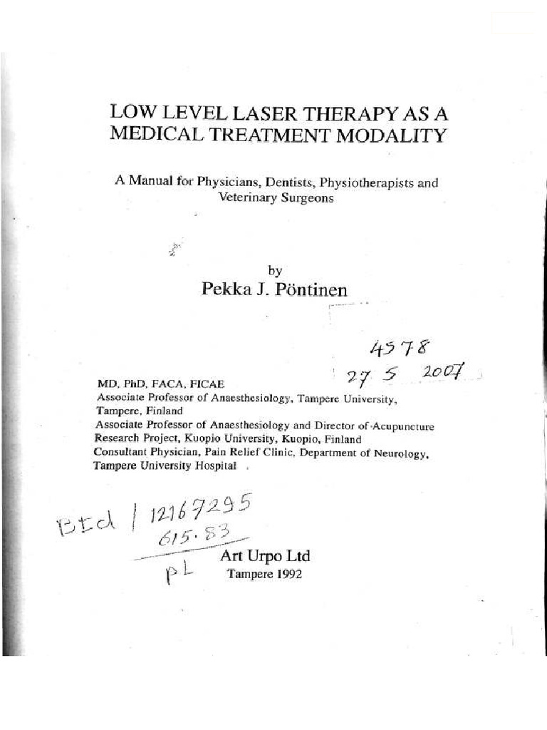Low Level Laser Therapy | PDF