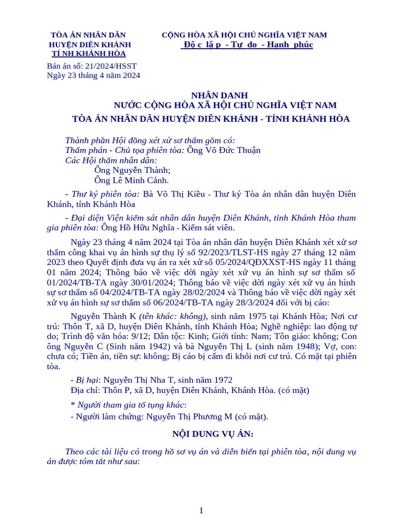 21 - 2024 - HSST - Khanh Hoa | PDF