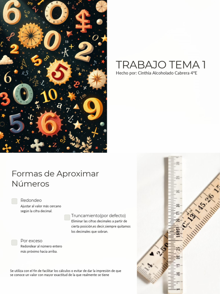 Trabajomates1 PDF | PDF | Medición | Decimal