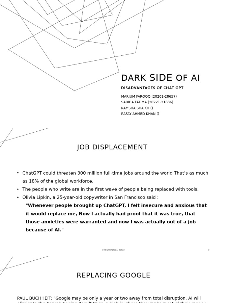 Dark Side of Ai | PDF