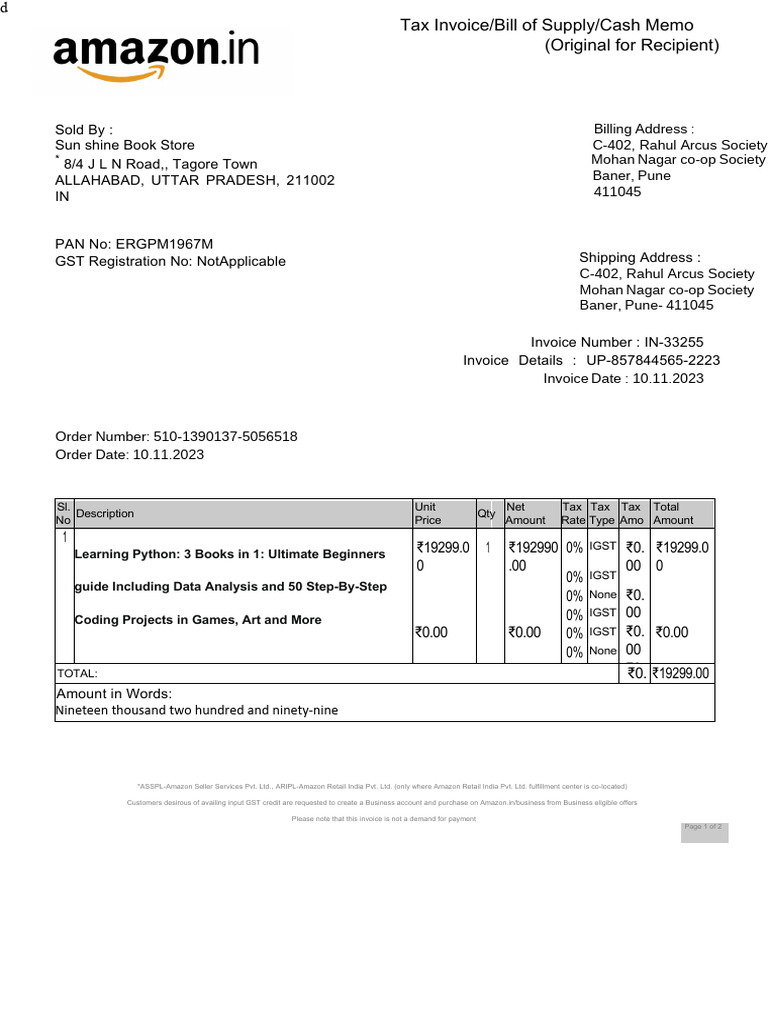 Book Invoice Vivek 1 | PDF | Invoice | Value Added Tax