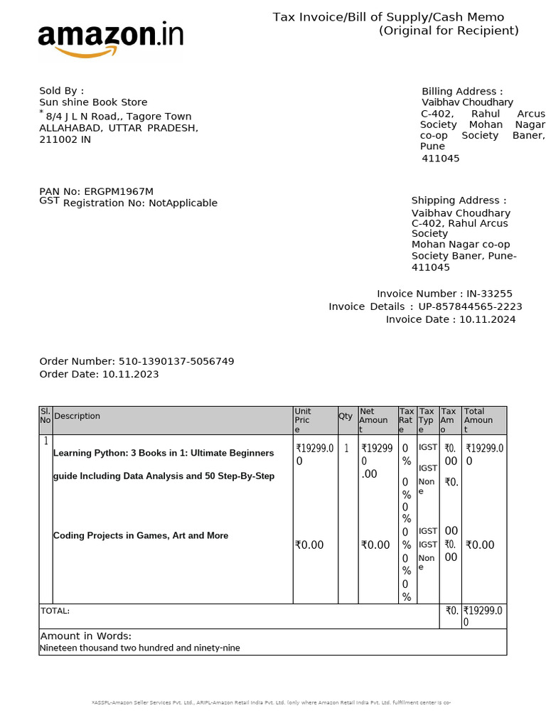 Book Invoice Vivek 1 | PDF | Invoice | Value Added Tax