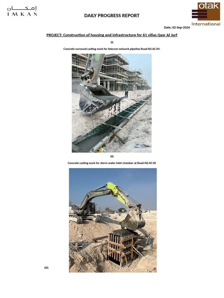 DAILY PROGRESS REPORT-Aftab Date. 02.09.24 | PDF