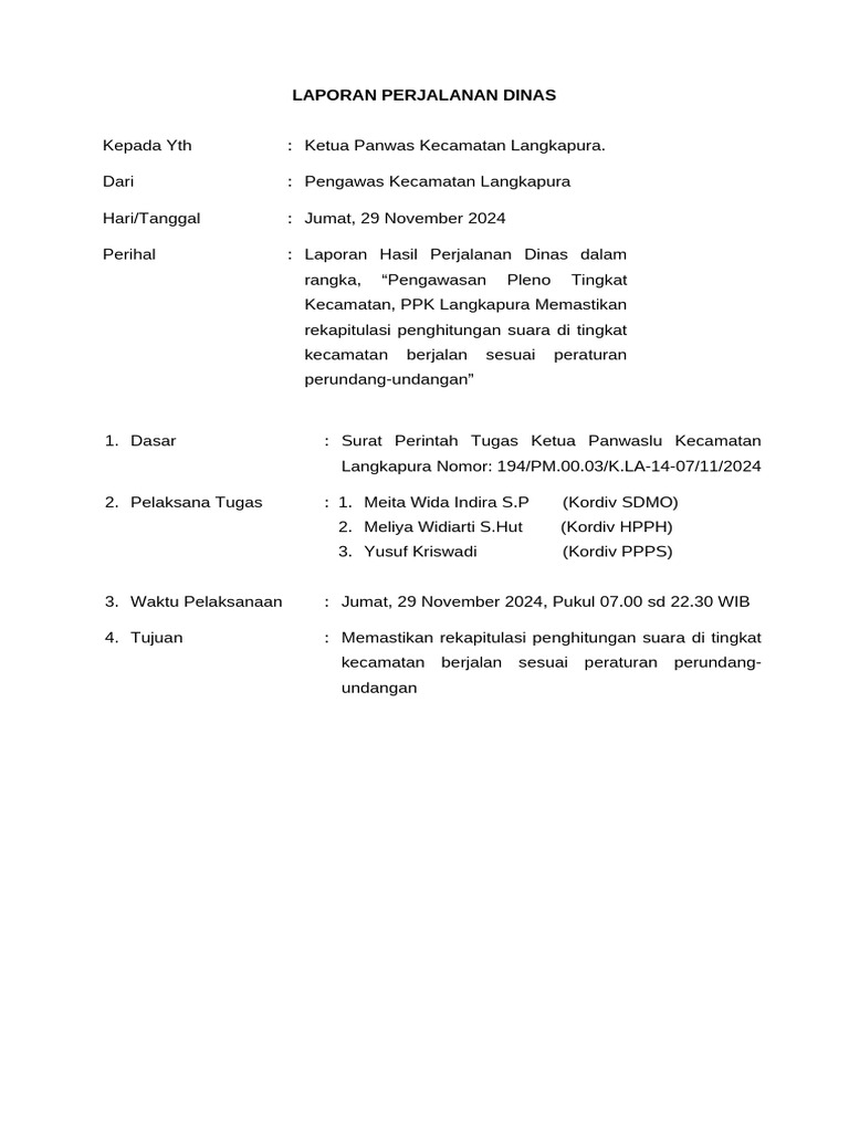 Perjadin 29 November 2024 | PDF