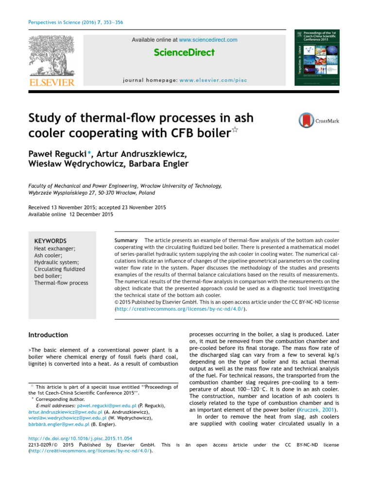 Study of Thermal-Flow Processes in Ash Cooler Coop | PDF | Flow ...
