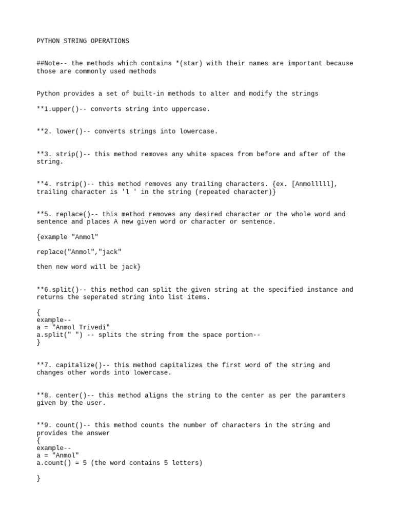 STRING_OPERATIONS | PDF | Letter Case | String (Computer Science)