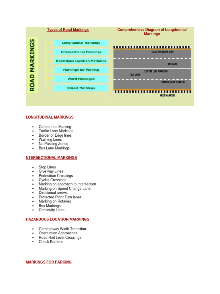 Road Marking | PDF | Traffic | Intersection (Road)