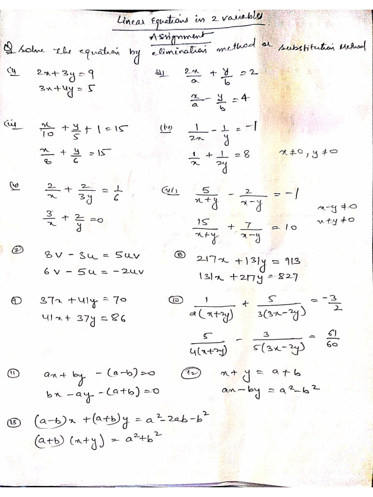 Linear Equation | PDF
